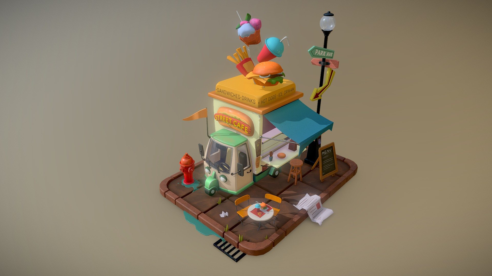 Dining_Car - 3D model by zgtop [bbe6119] - Sketchfab