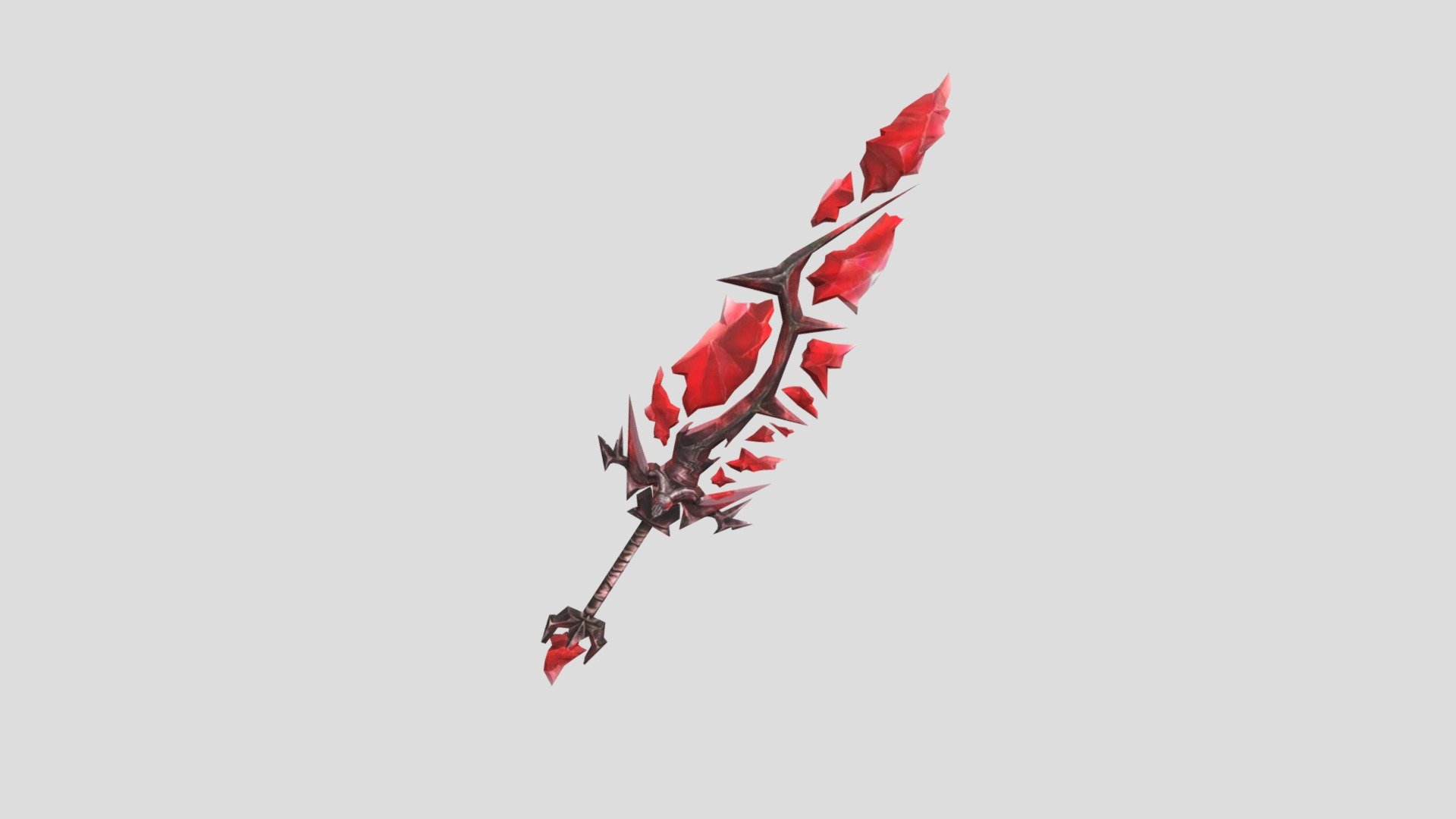 Red Crystal Shard Blade - 3D model by EXContent [bbe717a] - Sketchfab