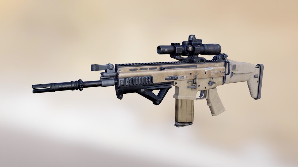 MK-16 SCAR-H - 3D model by richardpatrick [bbe8048] - Sketchfab
