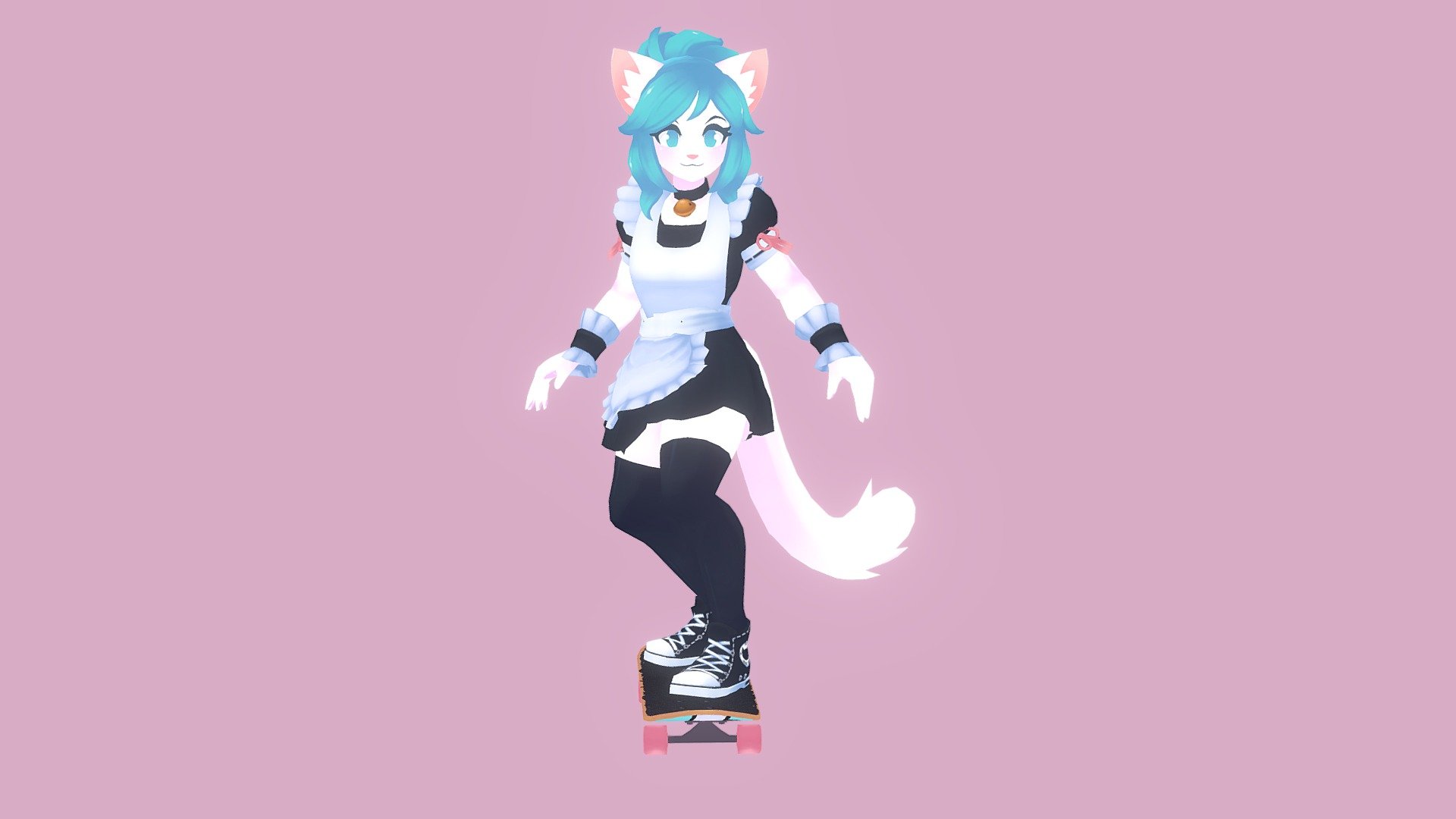 Skateboarding Kat - 3D model by atelierlily (@atelierbunny) [bbeaea2 ...