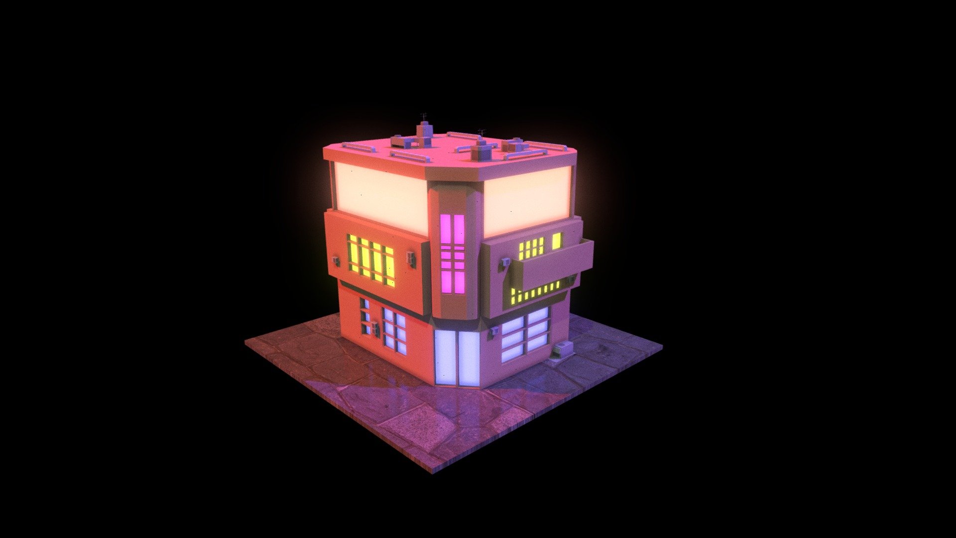 interesting city building - Download Free 3D model by gatgat [bbeea66 ...