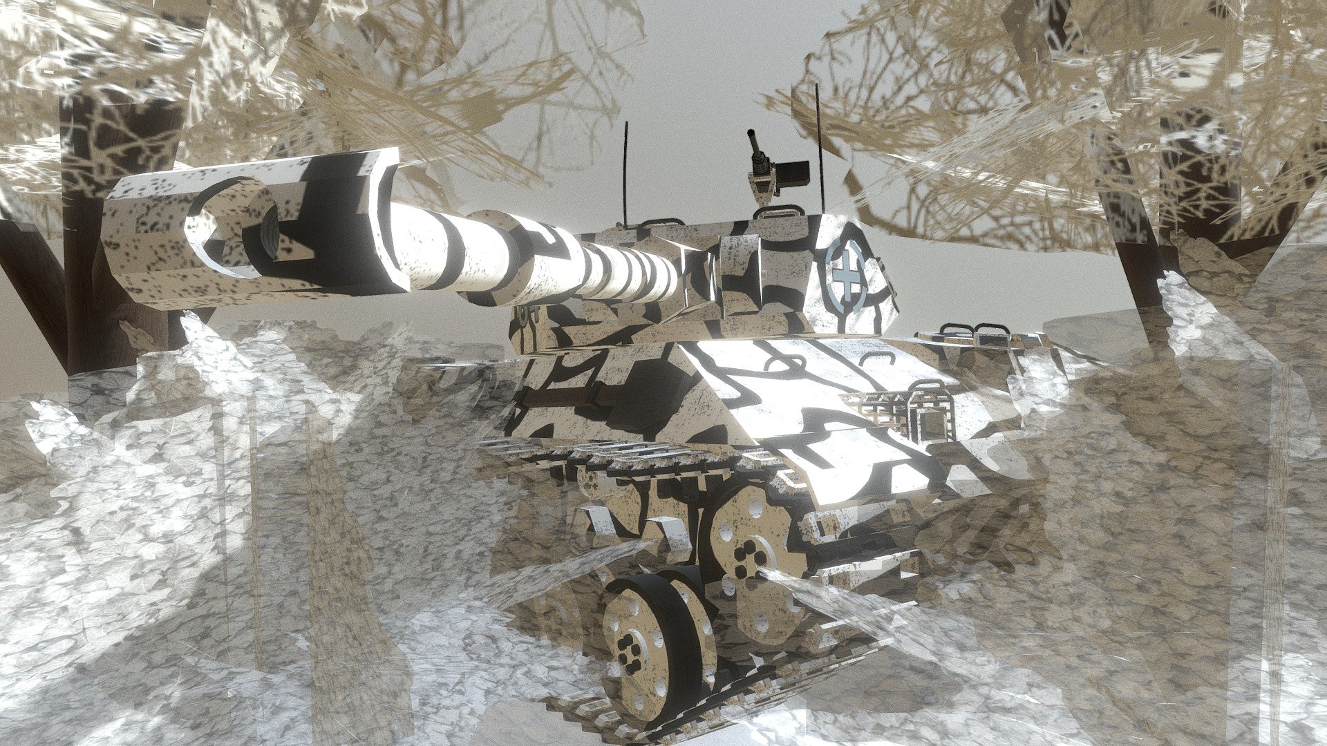 Winter Light Tank - 3D model by djhiz [bbf369f] - Sketchfab