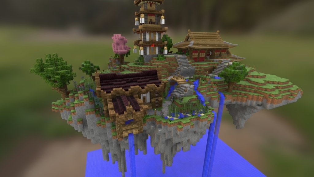 Oriental Floating Isle - 3D model by Hydro (@hydro63) [bbf3841] - Sketchfab