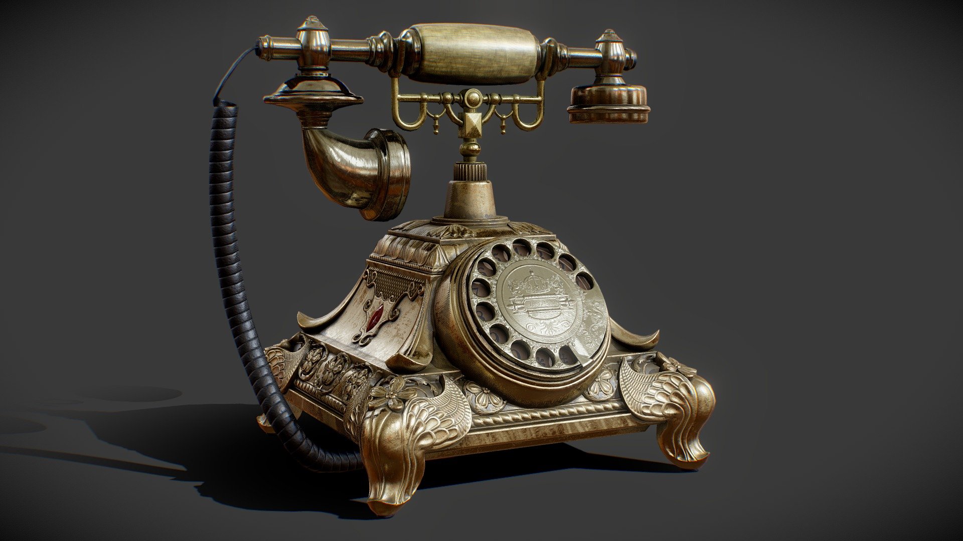 Antique Phone - 3D model by Binho Jeong (@binhoj) [bbfdf83] - Sketchfab
