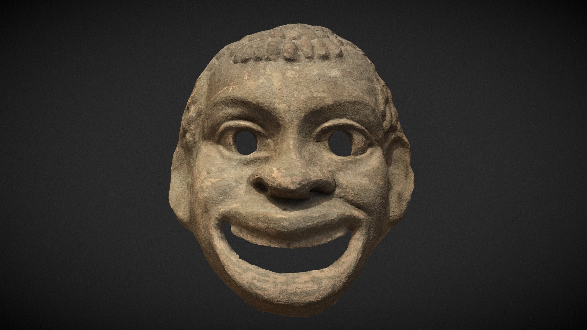Old Roman theater mask ( Quick Scan ) - Download Free 3D model by ...
