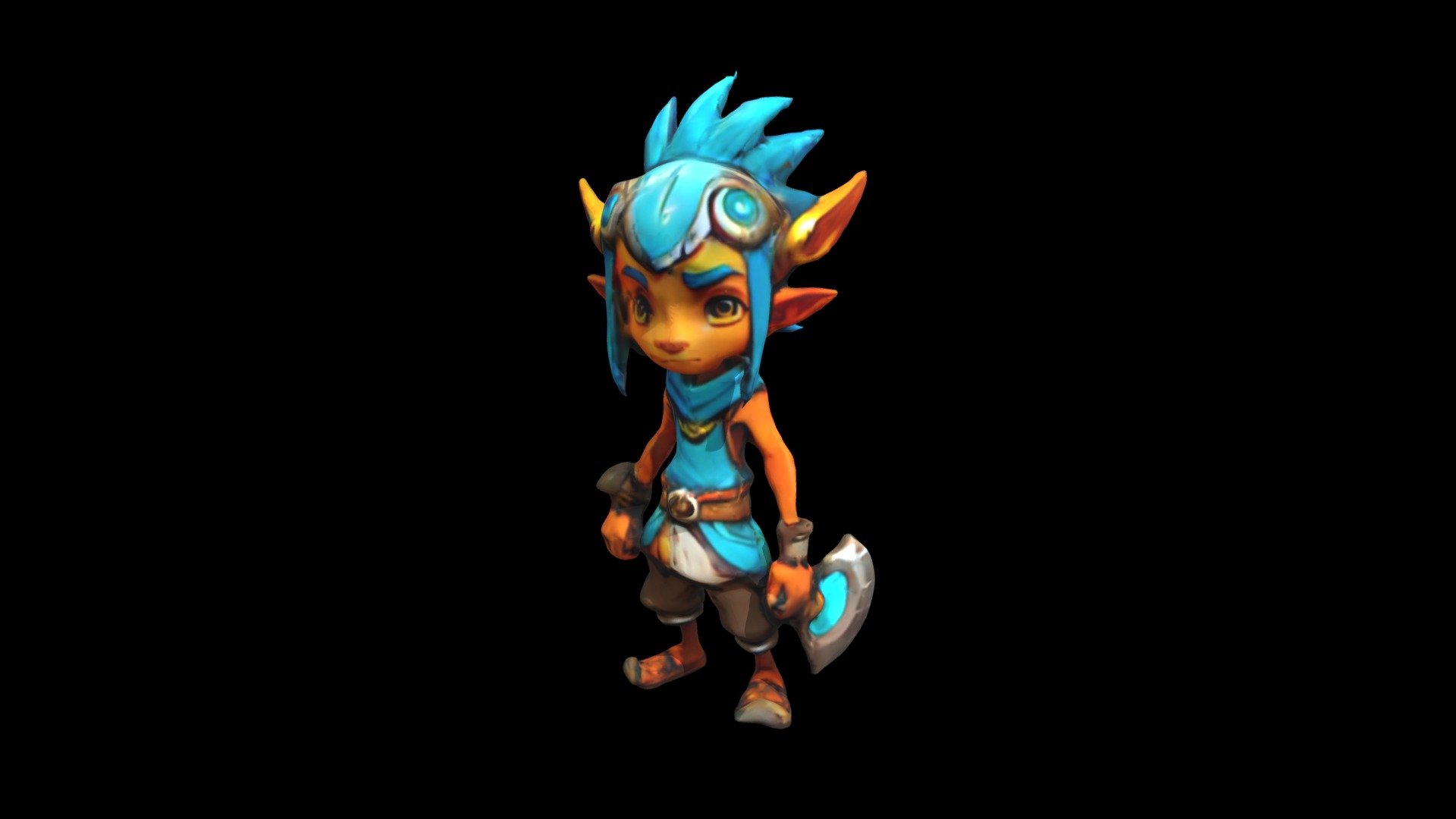 a female cartoon character with brown skin and b - Download Free 3D ...