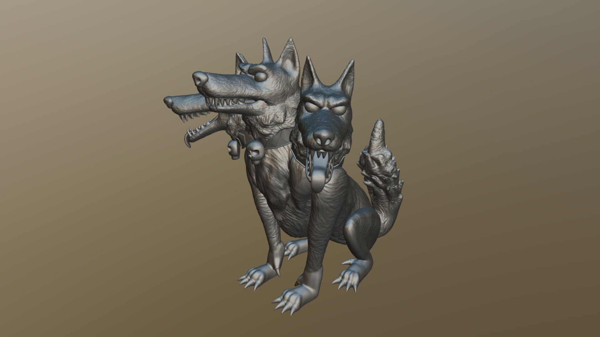 Sitting_Cerberus_Model_N1 - 3D model by Basem.Amer [bc094d3] - Sketchfab