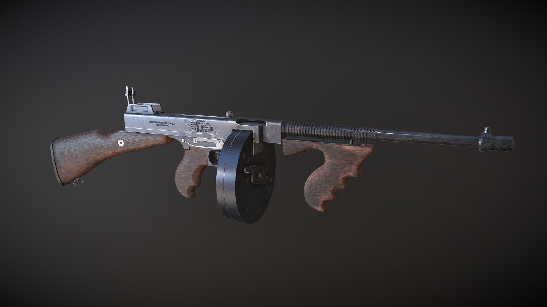 Thompson submachine gun - 3D model by AndersBrynildsen [bc09b82 ...