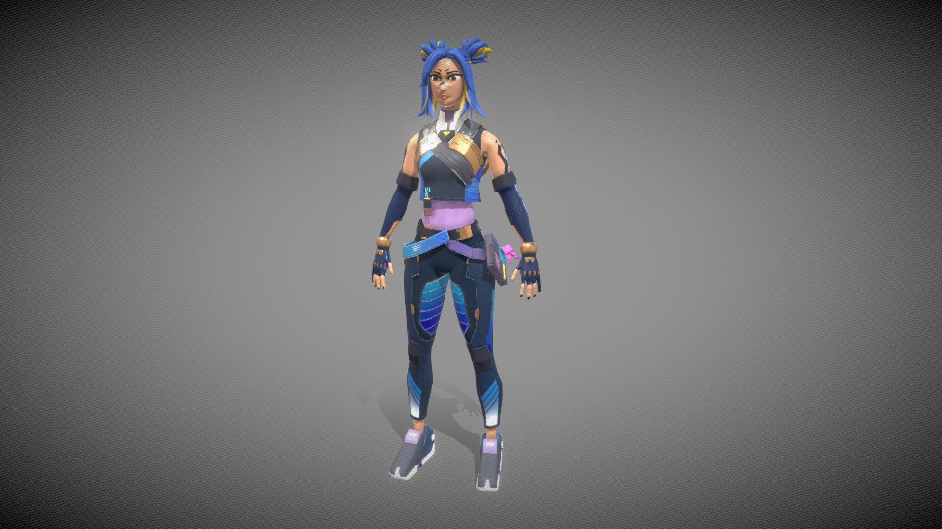 Neon Model Textured - 3D model by Enyu [bc0b496] - Sketchfab