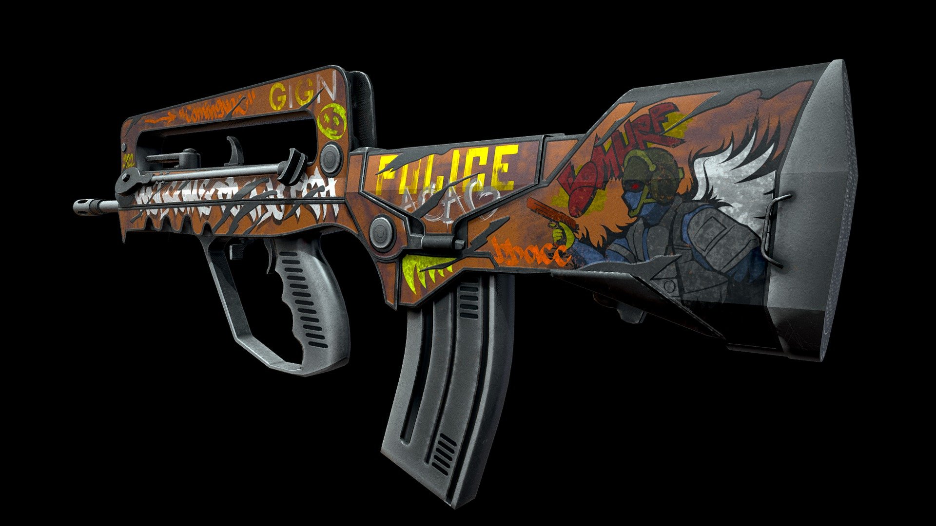 FAMAS | UNDERGROUND - Download Free 3D model by apollomaclak [bc0c7a2 ...