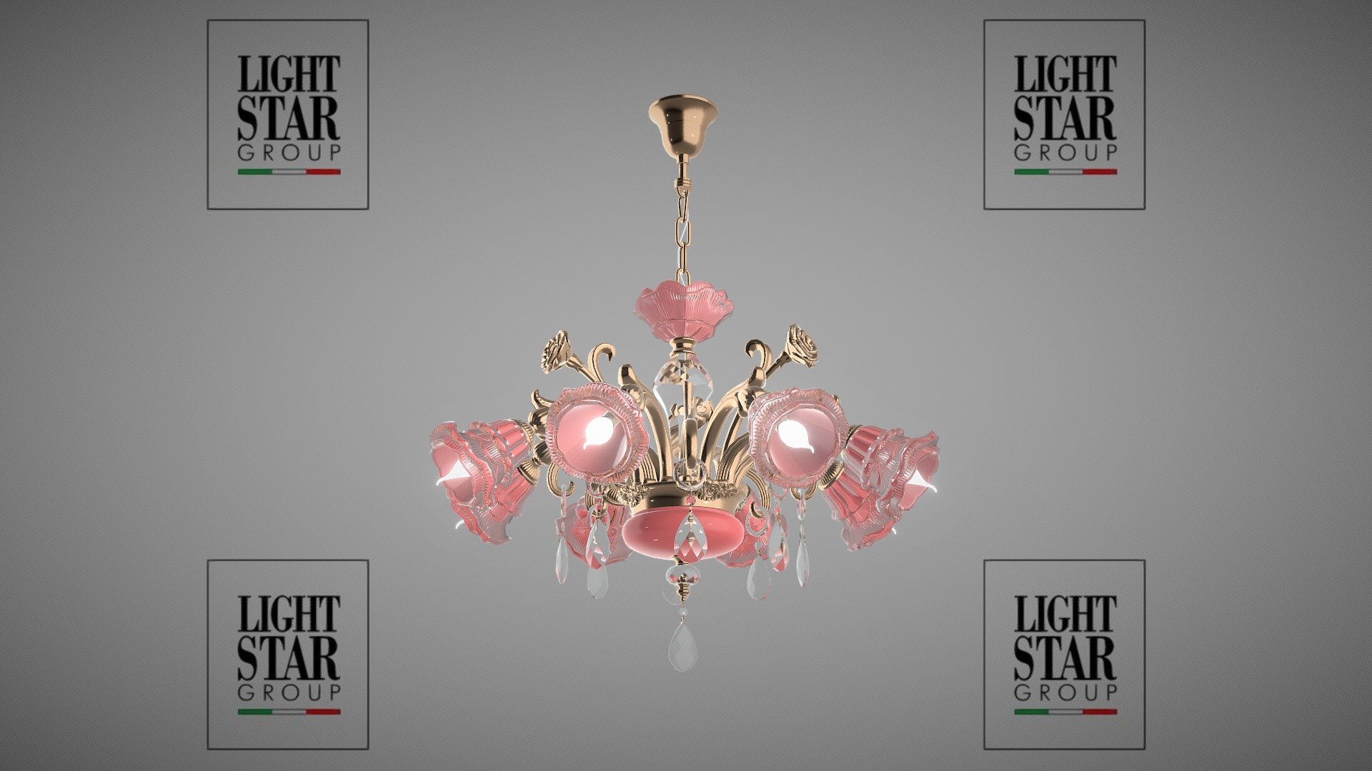 696082 Rosata Osgona chandelier - Download Free 3D model by LIGHTSTAR ...