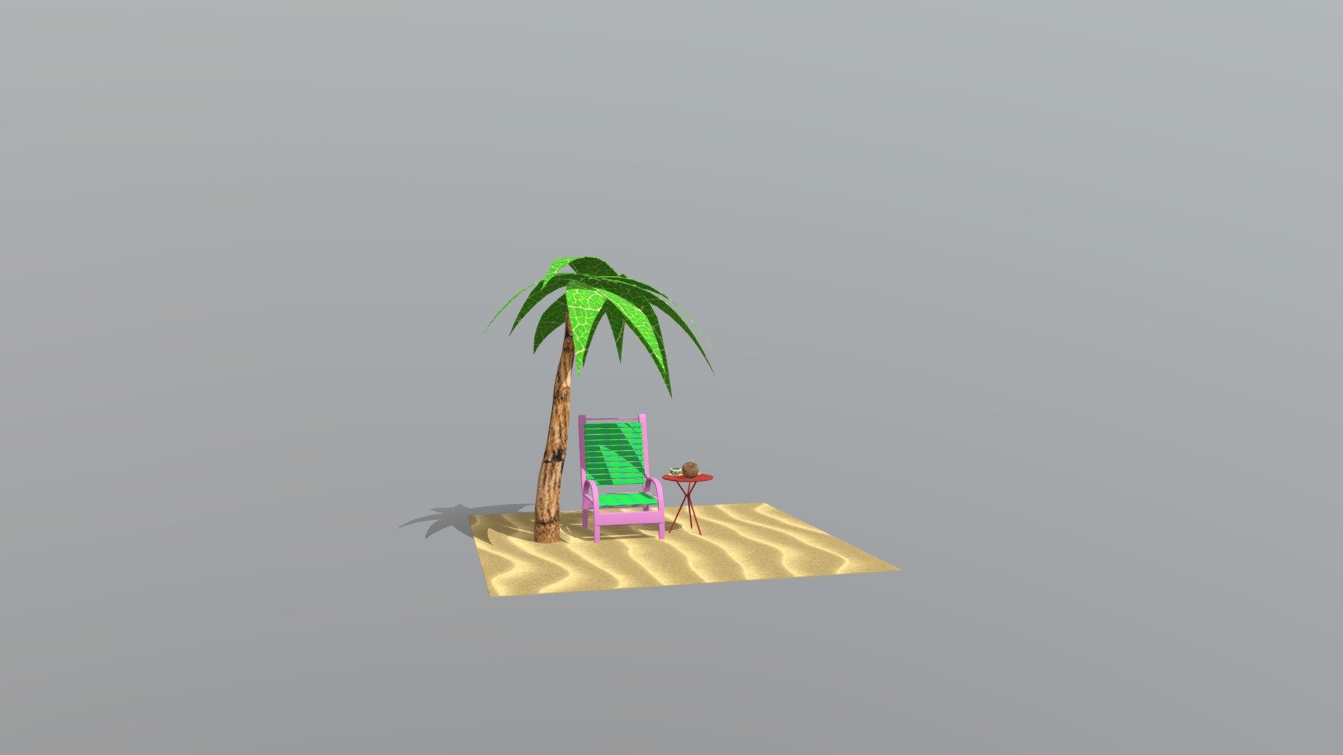 Beach Set - Download Free 3D model by morrimat [bc0cbd2] - Sketchfab