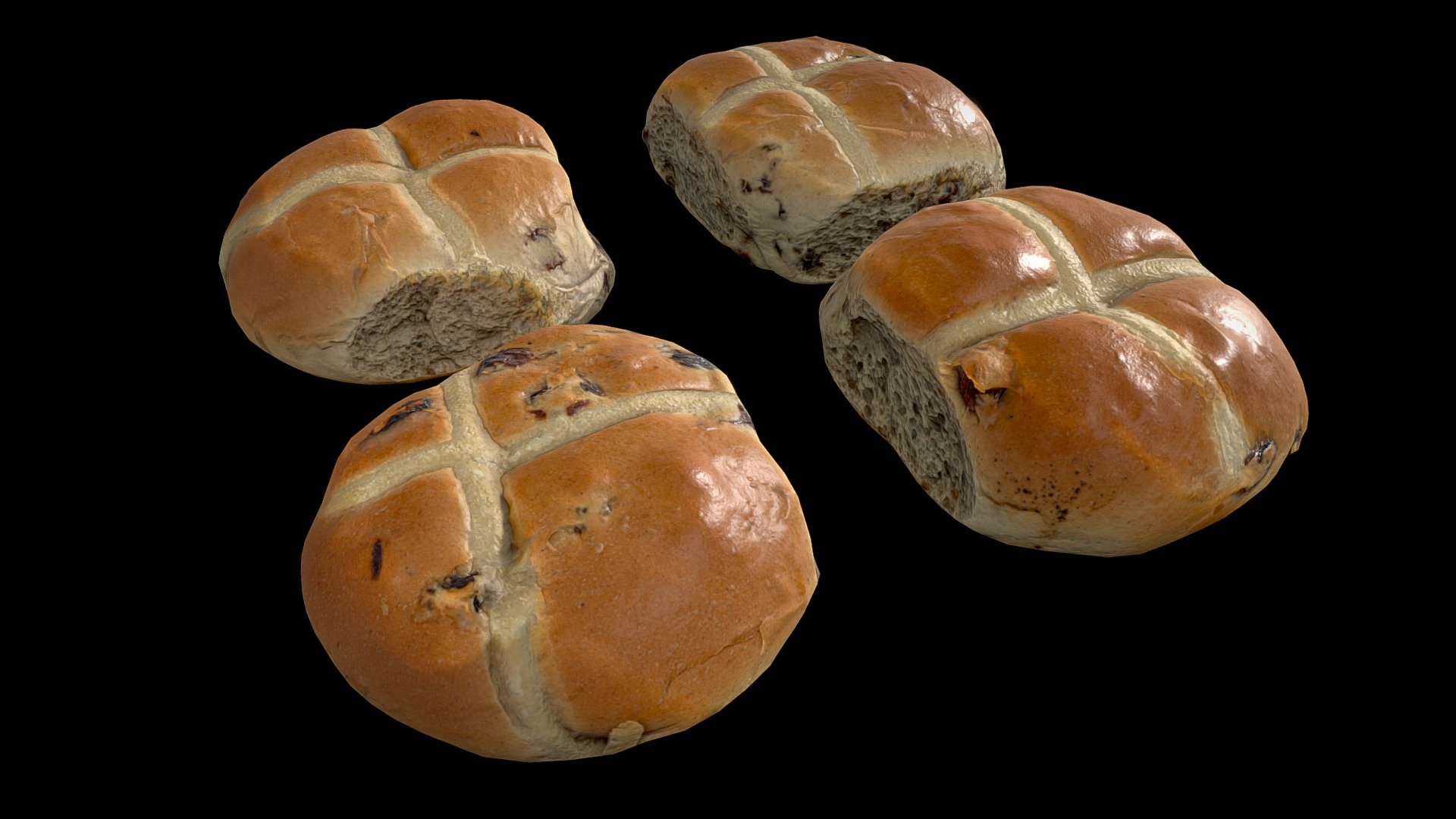Hot Cross Buns - Buy Royalty Free 3D model by Jason Dovey (@jasondovey ...