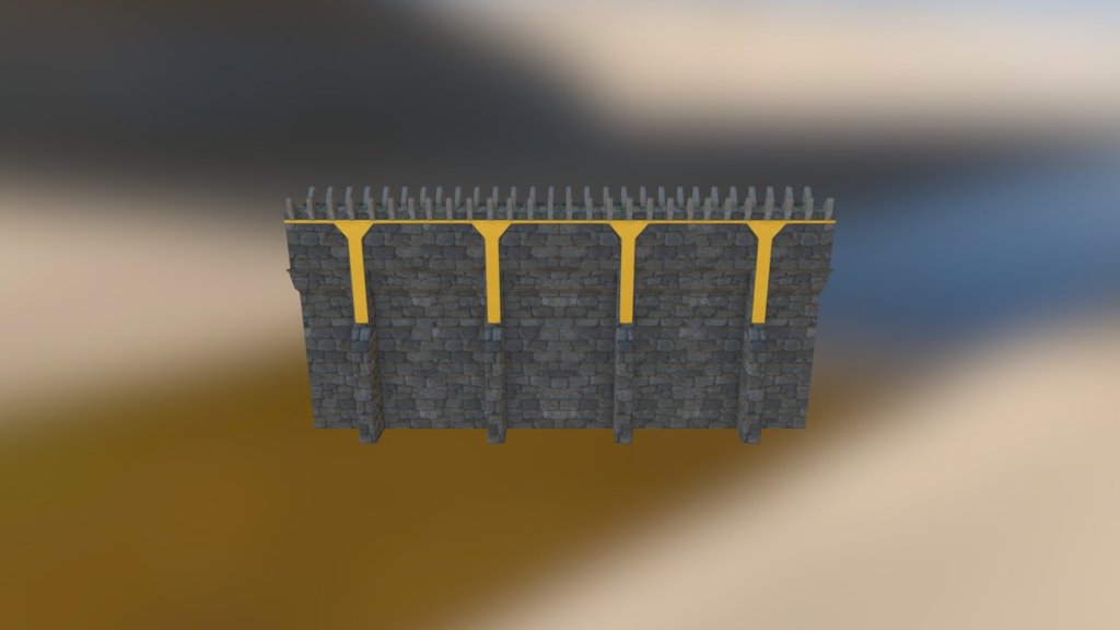 Large Dwarven Wall - 3D model by defameurmom [bc15494] - Sketchfab