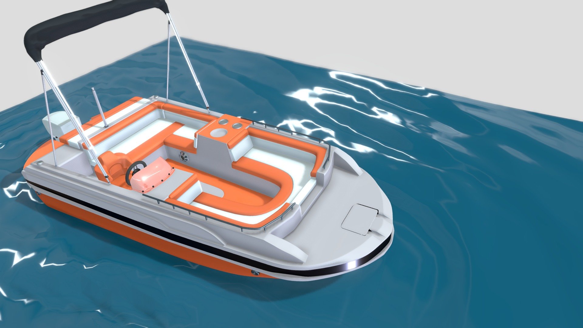 deck boat - 3D model by ndnosleep [bc16006] - Sketchfab