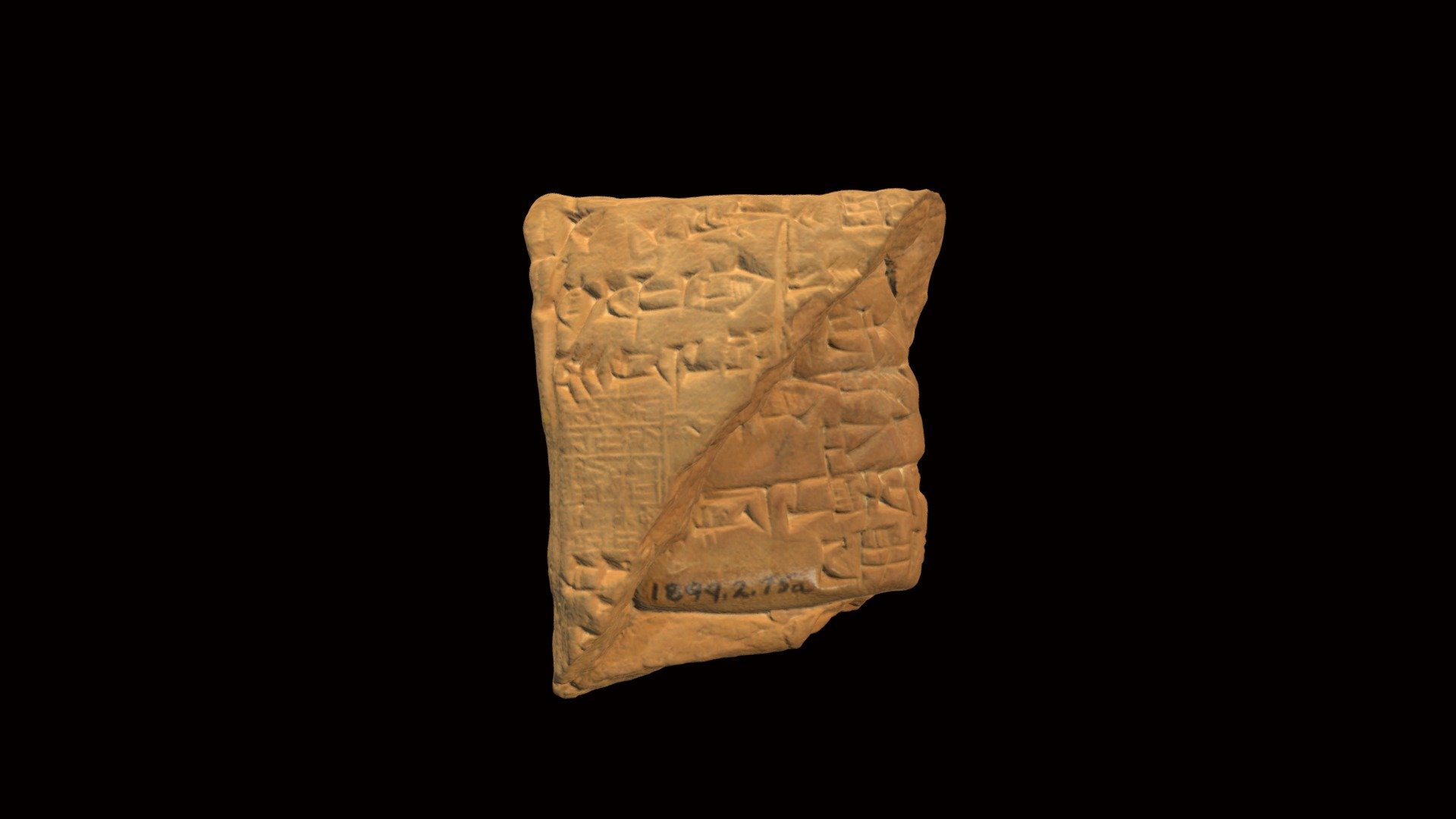 Cuneiform Tablet HMANE1899.2.75A - 3D model by Harvard Museum of the ...