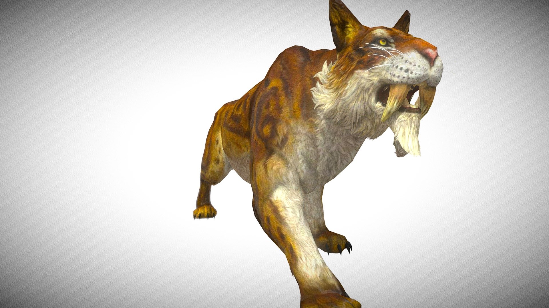 Saber-toothed Tiger / cat - 3D model by ElectroNick [bc1acc1] - Sketchfab