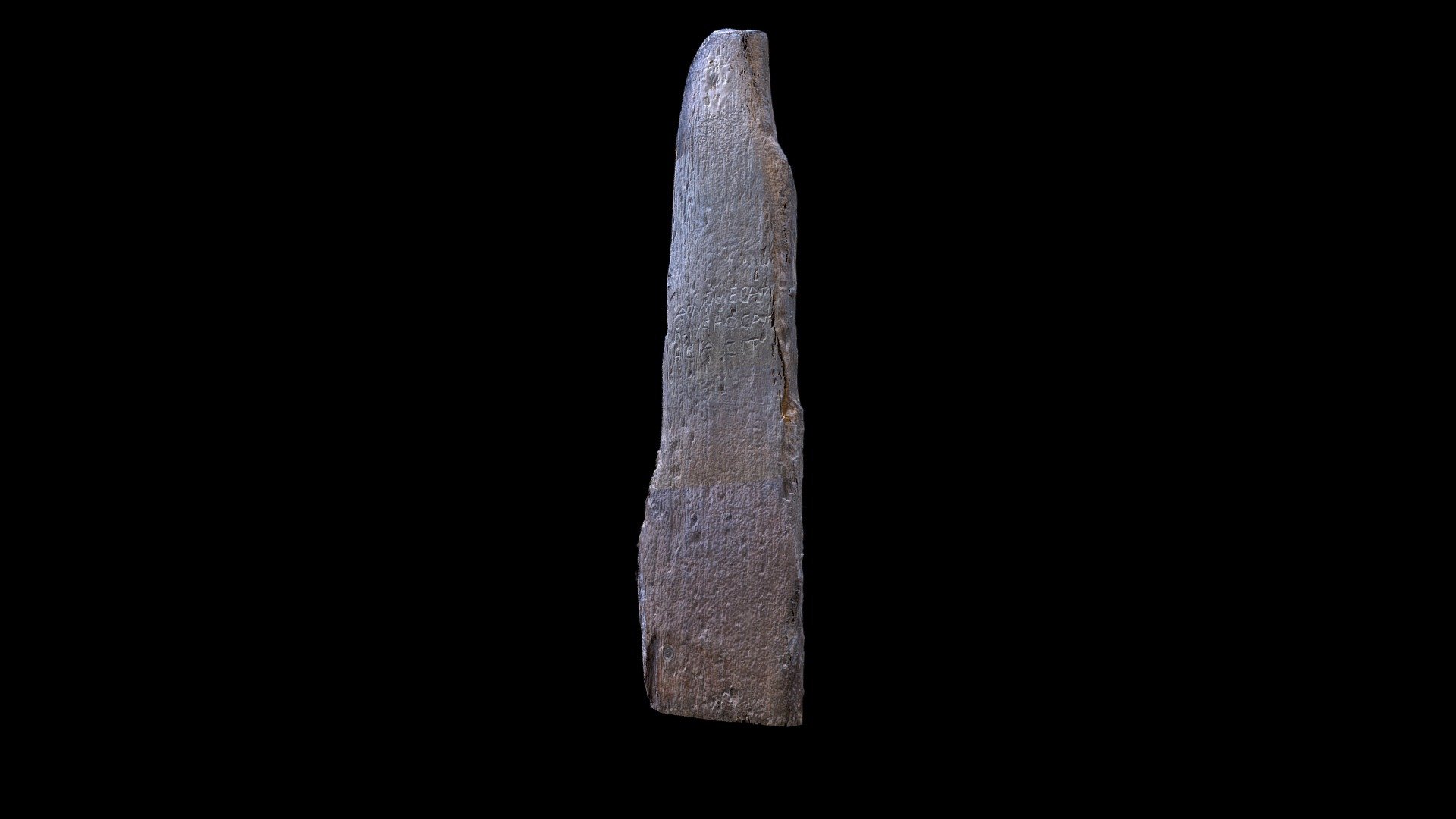 Knock y Doonee Ogham Stone (Manx Cross 5) - 3D model by ...