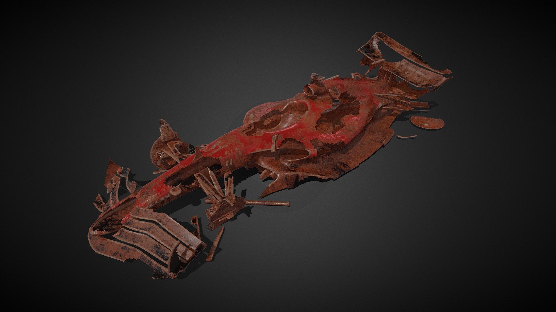 Damaged F1 car - Download Free 3D model by Rohit Paradkar ...