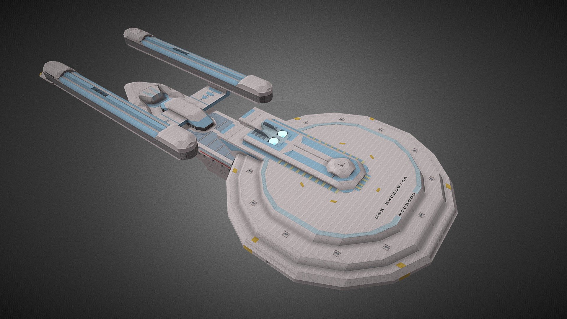 USS Excelsior NCC-2000 [Star Trek] ZEO - Download Free 3D model by ZEO ...