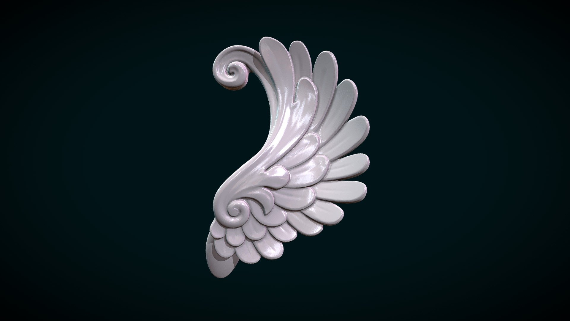Stylized Wing - 3D model by Skazok [bc29718] - Sketchfab