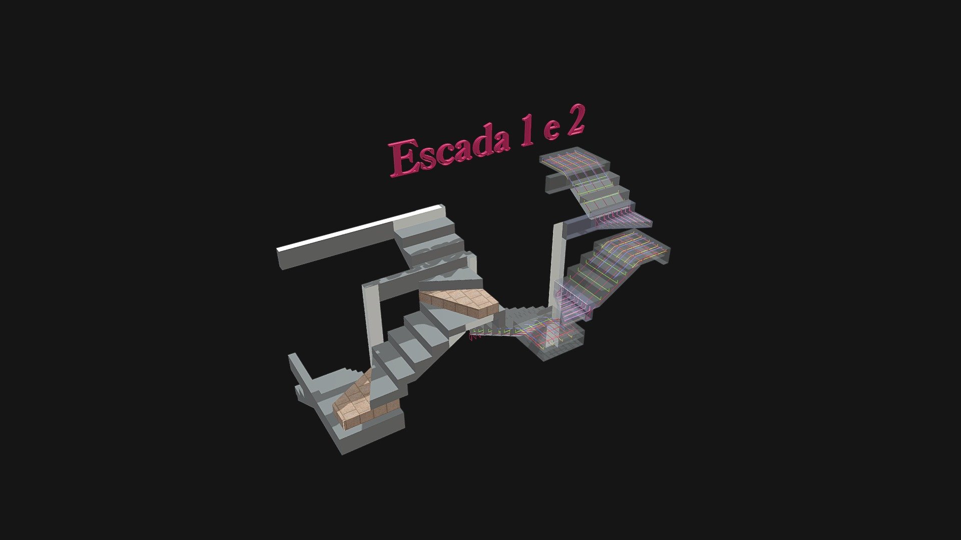 Escada 1 E 2 - Download Free 3D model by Palmas Engenharia ...