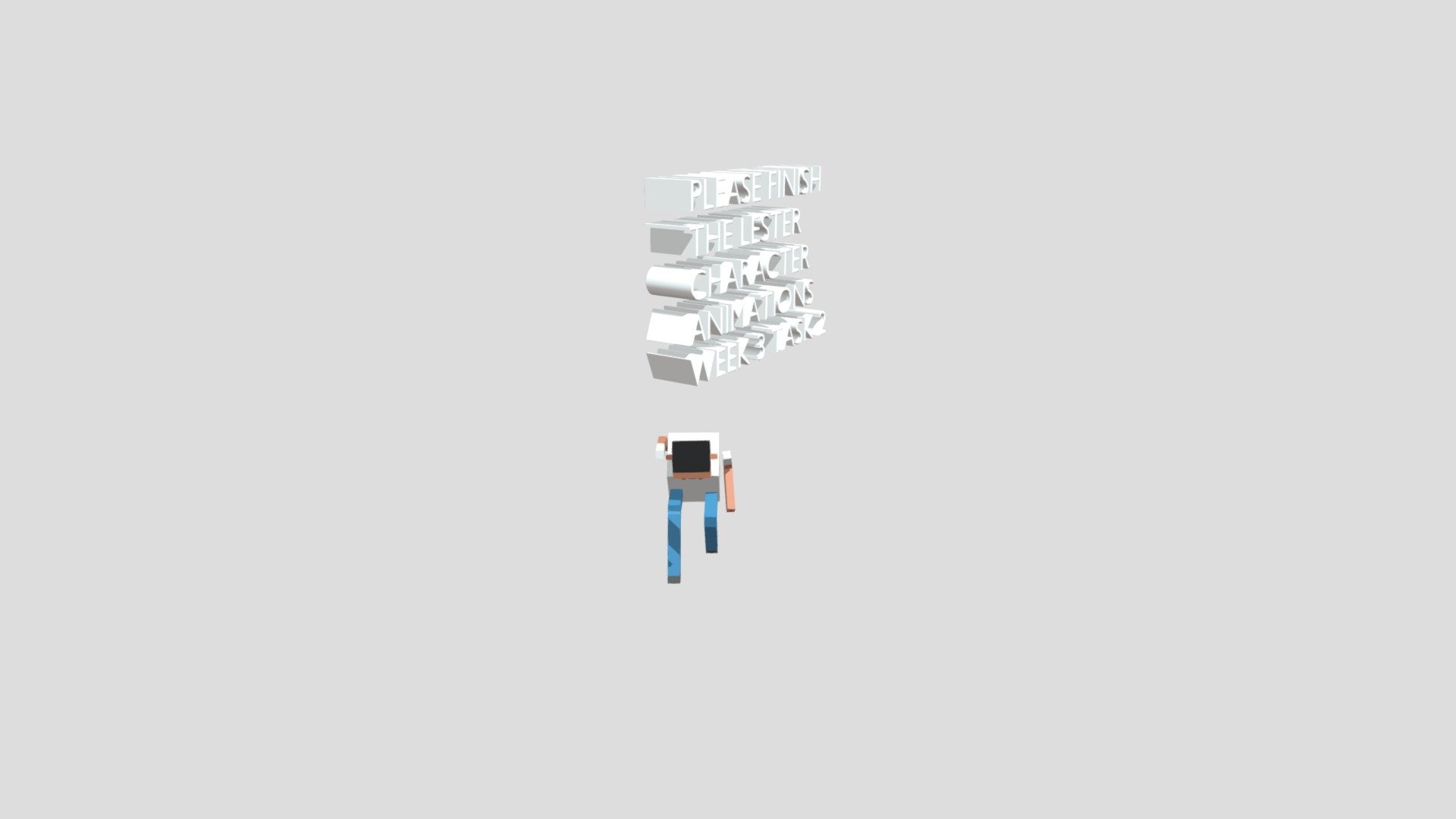 BACKFLIP- Lester- Blok Man_ Heirarchy Rig - 3D model by misterjonlwebb ...