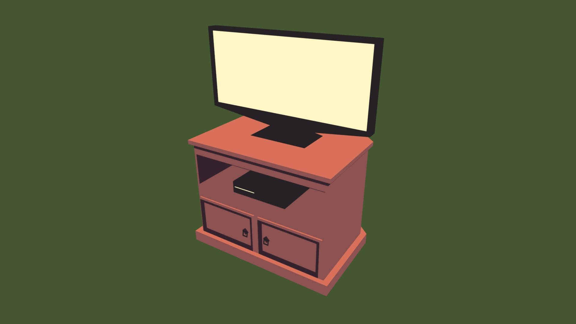 Low Poly TV Unit - 3D model by Arcadiax [bc3258f] - Sketchfab