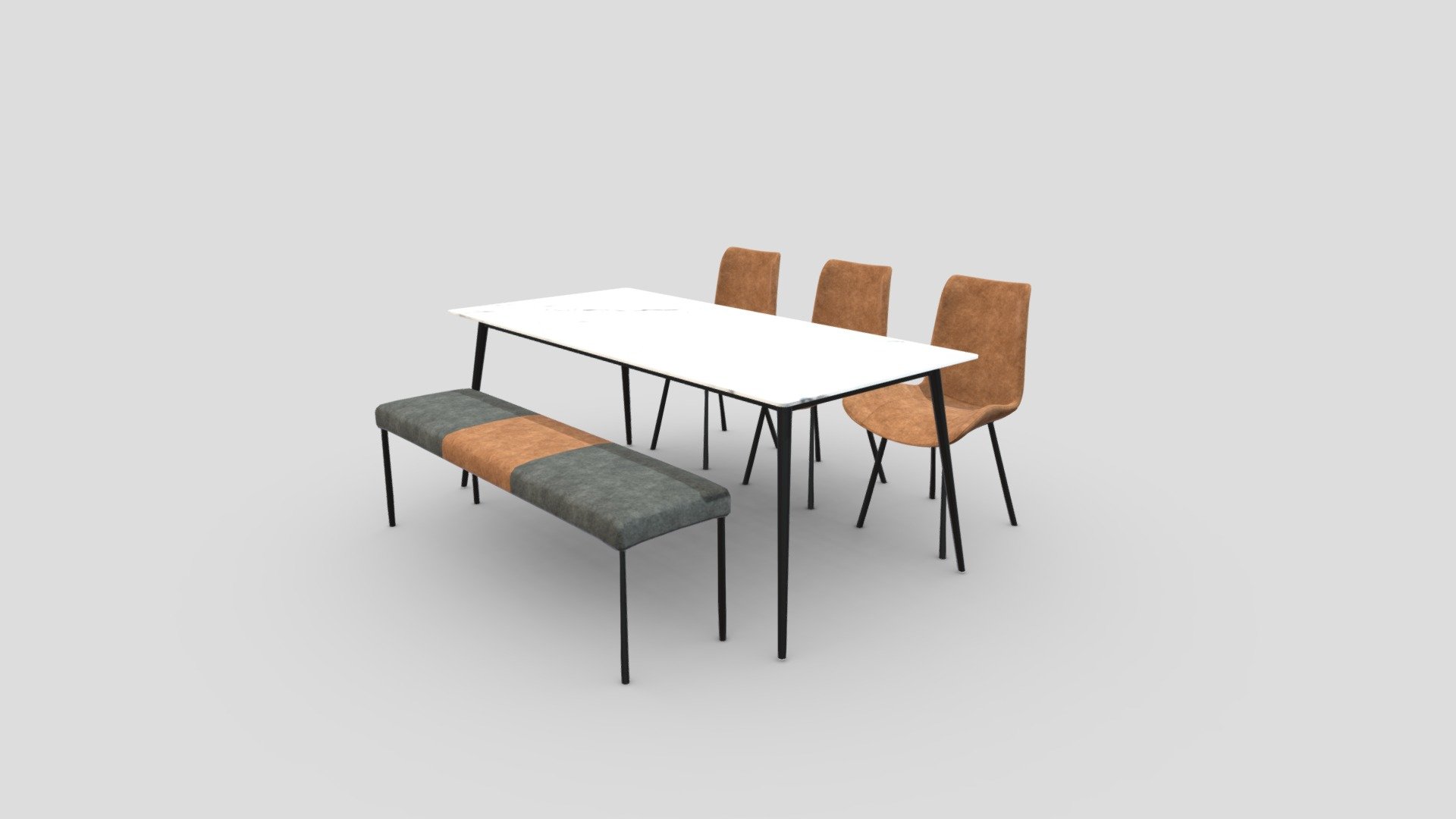 Shelton ceramic dining table set for 6 - Buy Royalty Free 3D model by ...