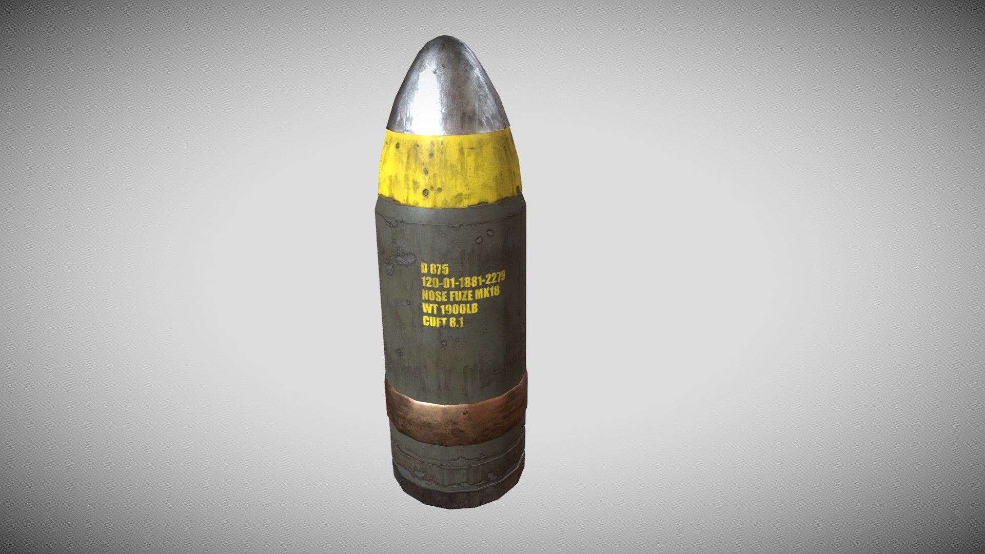 Large Artillery Shell - Download Free 3D model by li.amirsky [bc376f5 ...