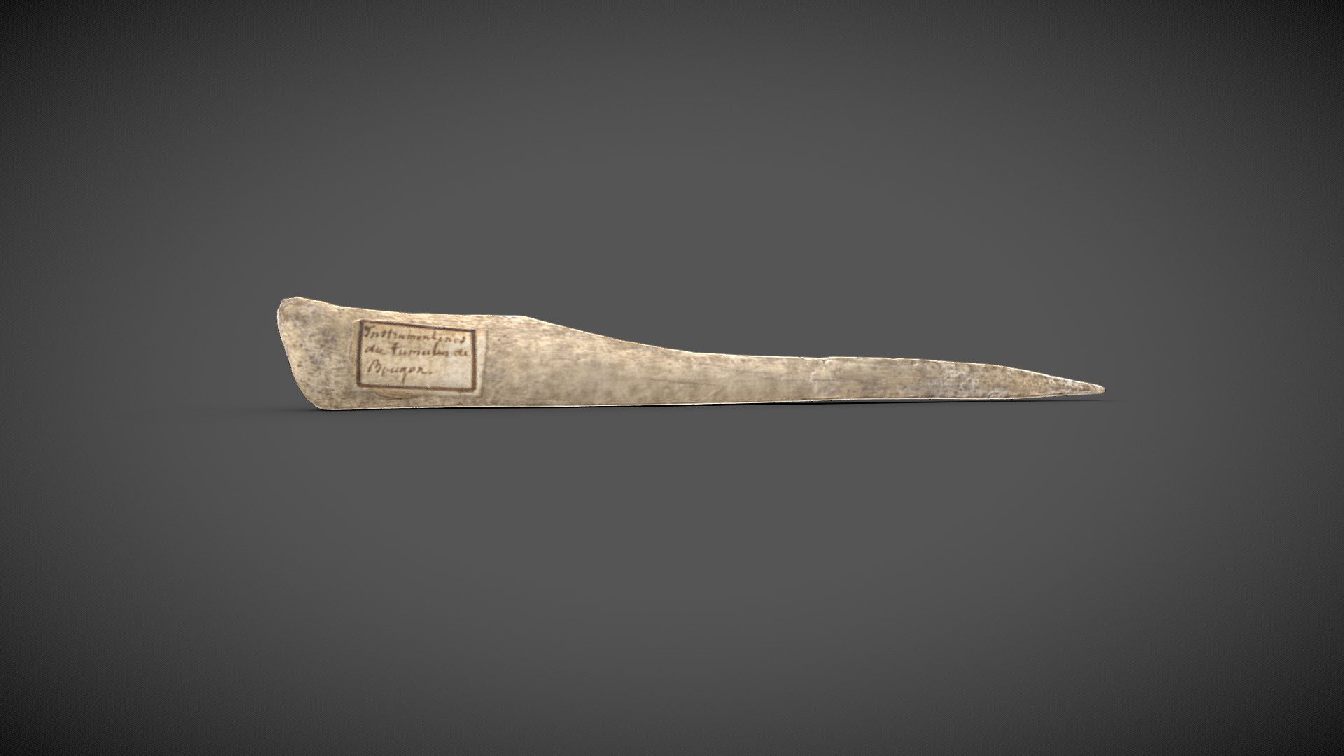 Poincon en os taillé - Download Free 3D model by Alienor.org, Conseil ...