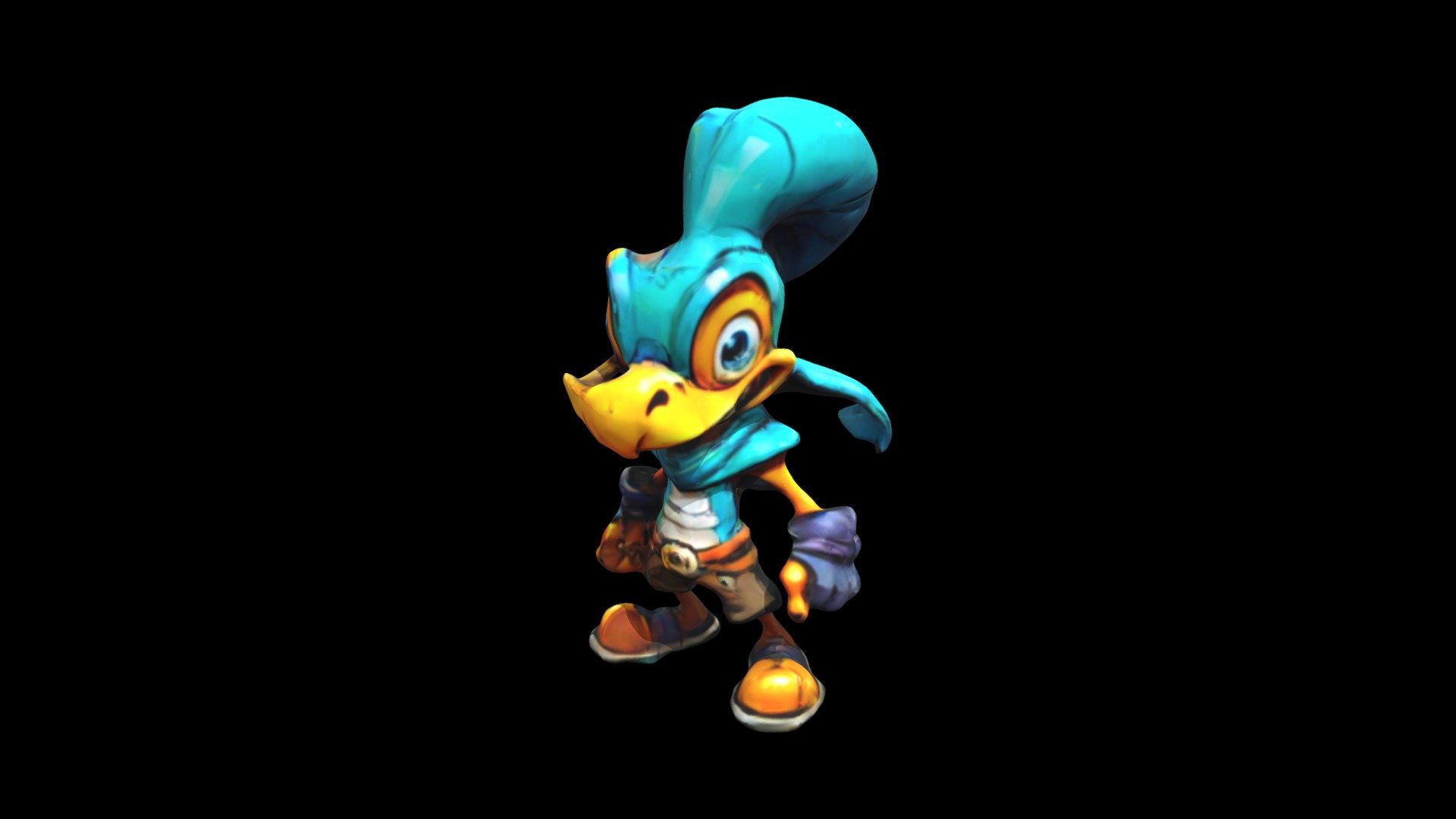 Duck, a lovable character with a big beak and bi - Download Free 3D ...