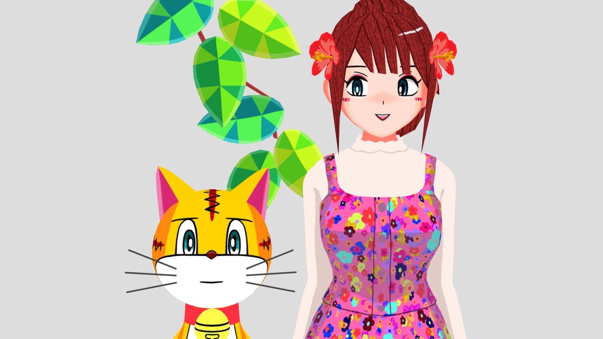 Emily and Orange are friends😆 - 3D model by studio.meowtoon [bc3a1dc ...