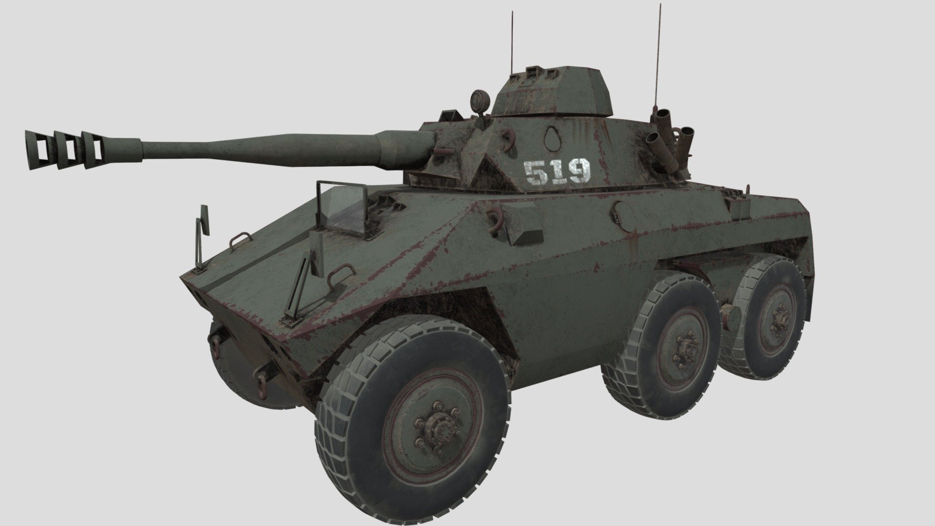 EE-9 Cascavel ver 2 - 3D model by Aj Alhejaj (@ajalhejaj) [bc3a7f7 ...