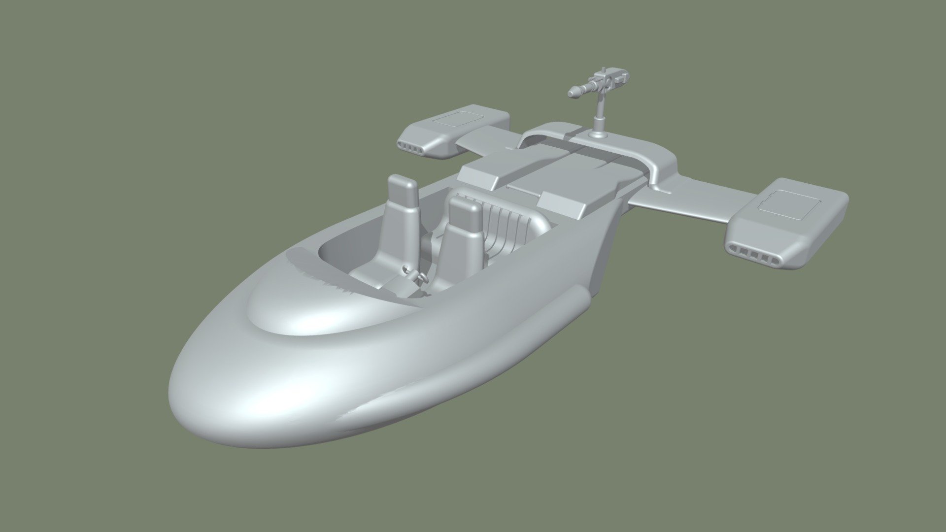 Naboo_Flash_Speeder - 3D model by Sturmkatze [bc40627] - Sketchfab