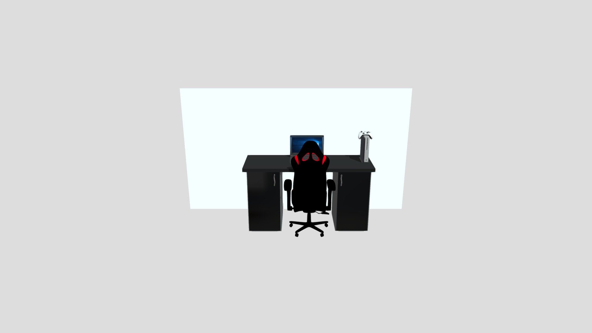 Gaming Desk With Accessories - Download Free 3D model by Patricul ...