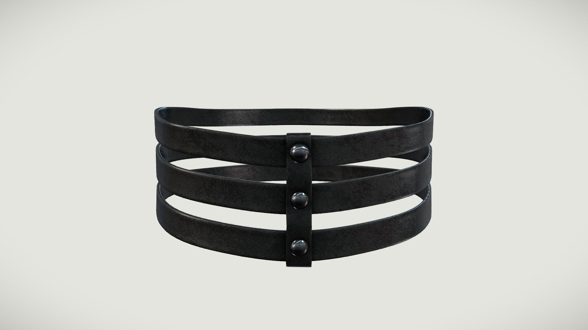 Multi Straps Black Leather Chocker Necklace - Buy Royalty Free 3D model ...