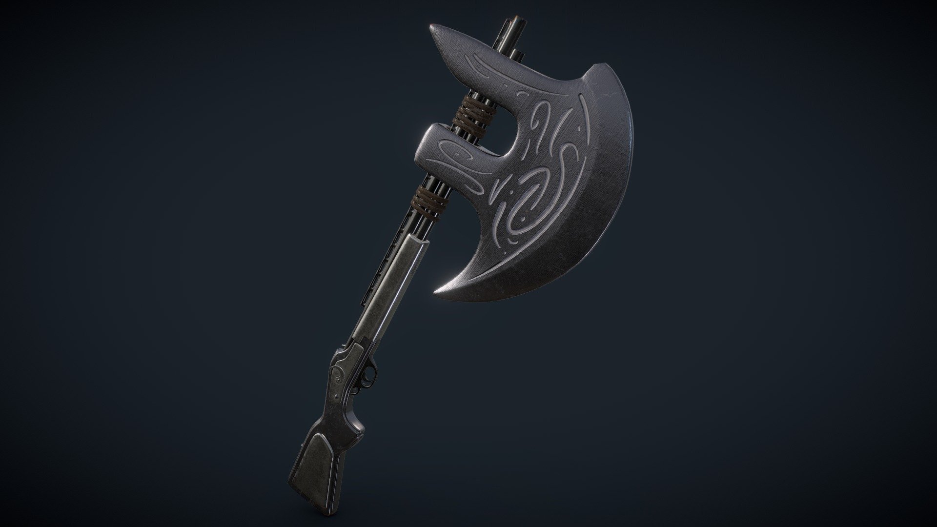 Artstation: Medieval BAF Gun-Axe Design - 3D model by Jay636 [bc4355d ...