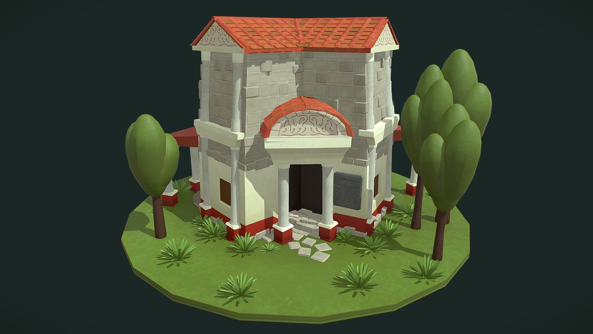 Greek Library - 3D model by Ibo Ayoubi (@IboAyoubi) [bc45043] - Sketchfab