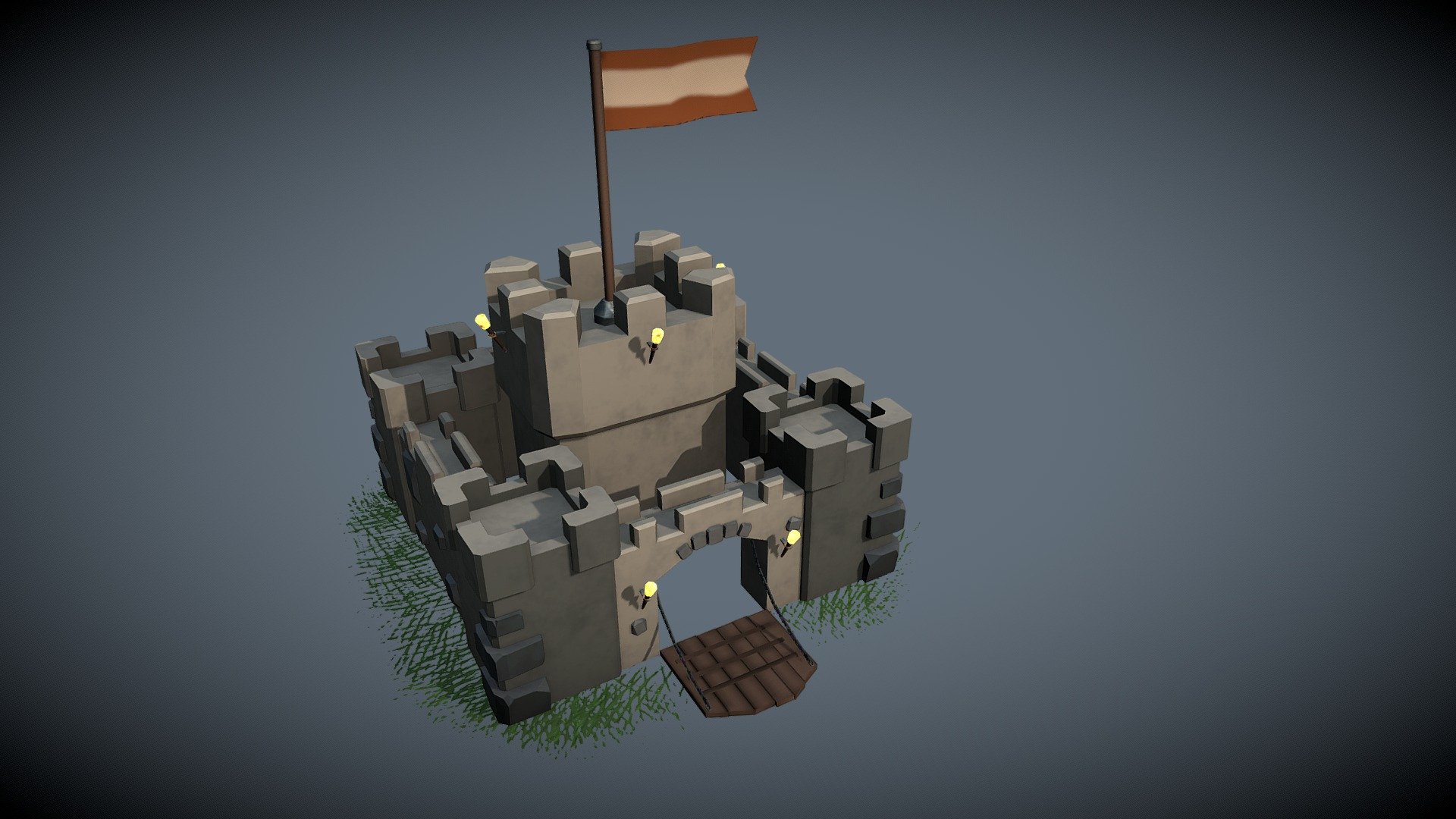 low poly castle - Download Free 3D model by Sergey_Malov [bc4b3f1 ...