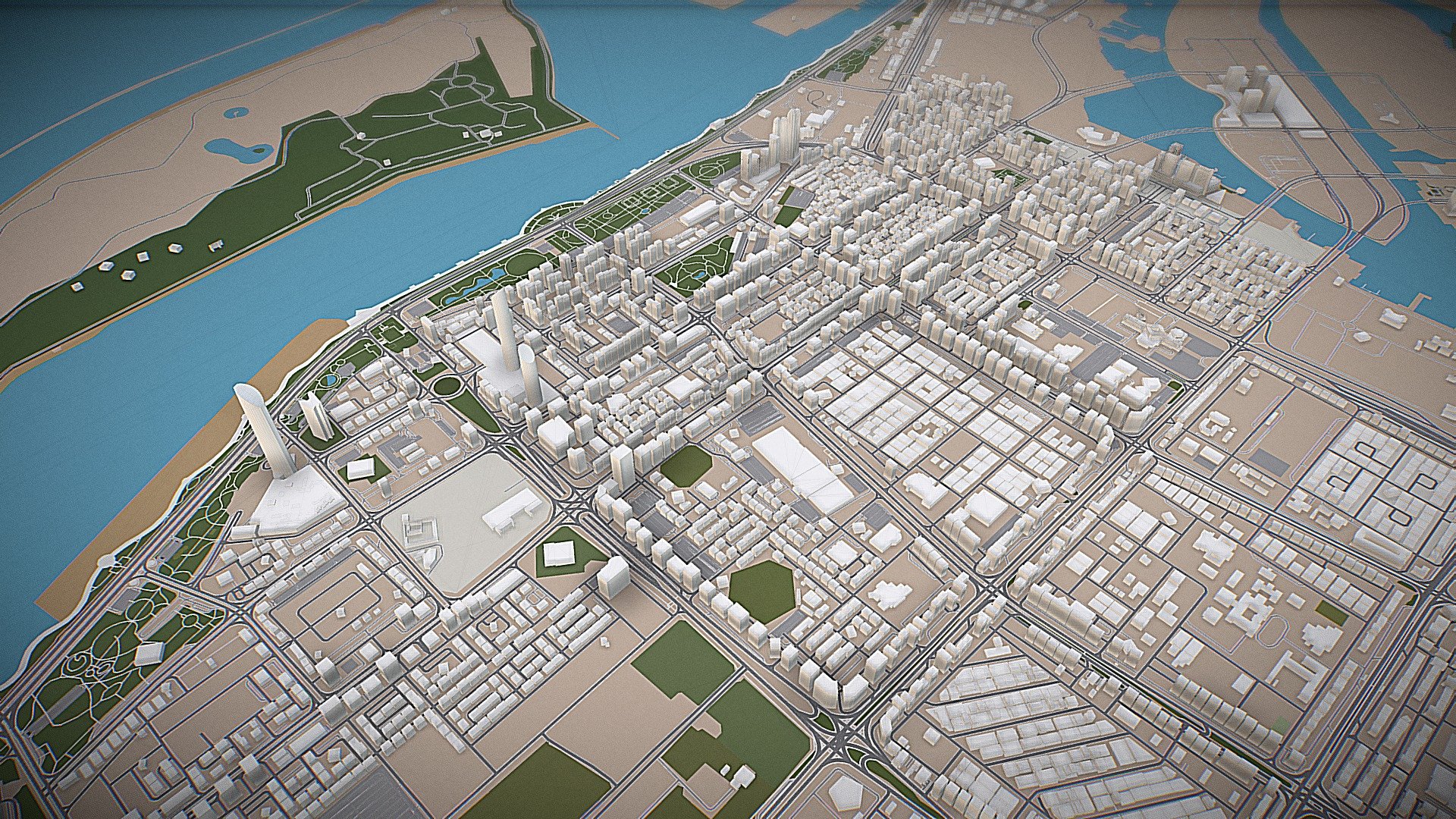 Abu Dhabi - 3D city model - Buy Royalty Free 3D model by 3D City Models ...