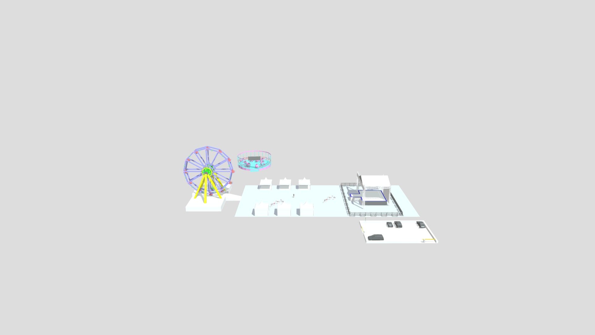 Carnival Theme Park Grouped - 3D model by rachelschlicht [bc4f382 ...