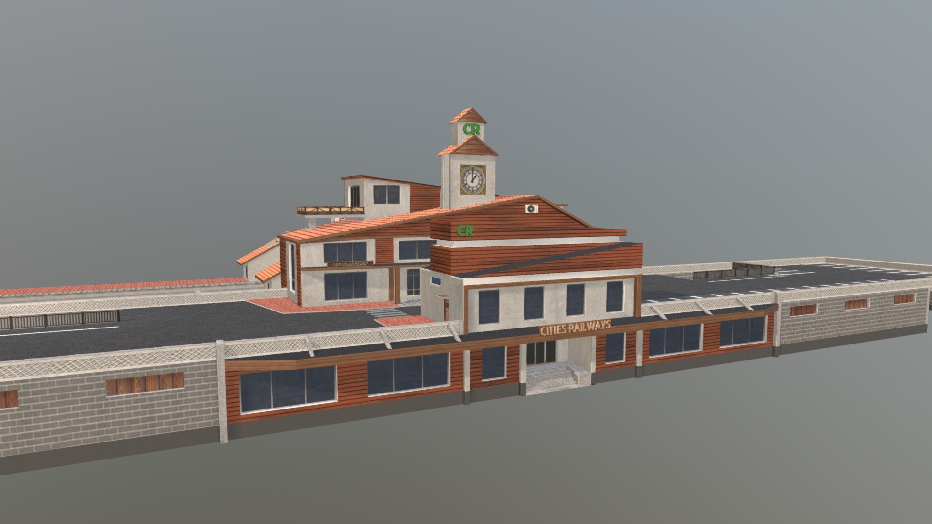 Train station for Cities Skyline (Demonstration) - 3D model by ...