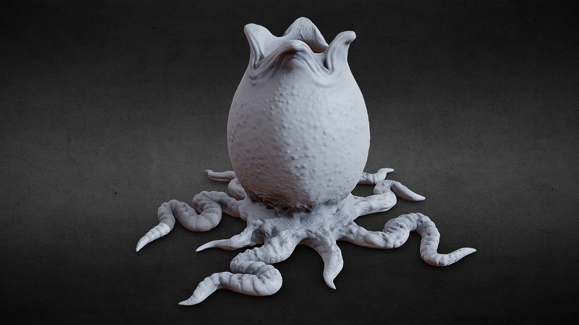 3D PRINTABLE OPEN ALIEN EGG OVOMORPH WITH ROOTS - Buy Royalty Free 3D ...
