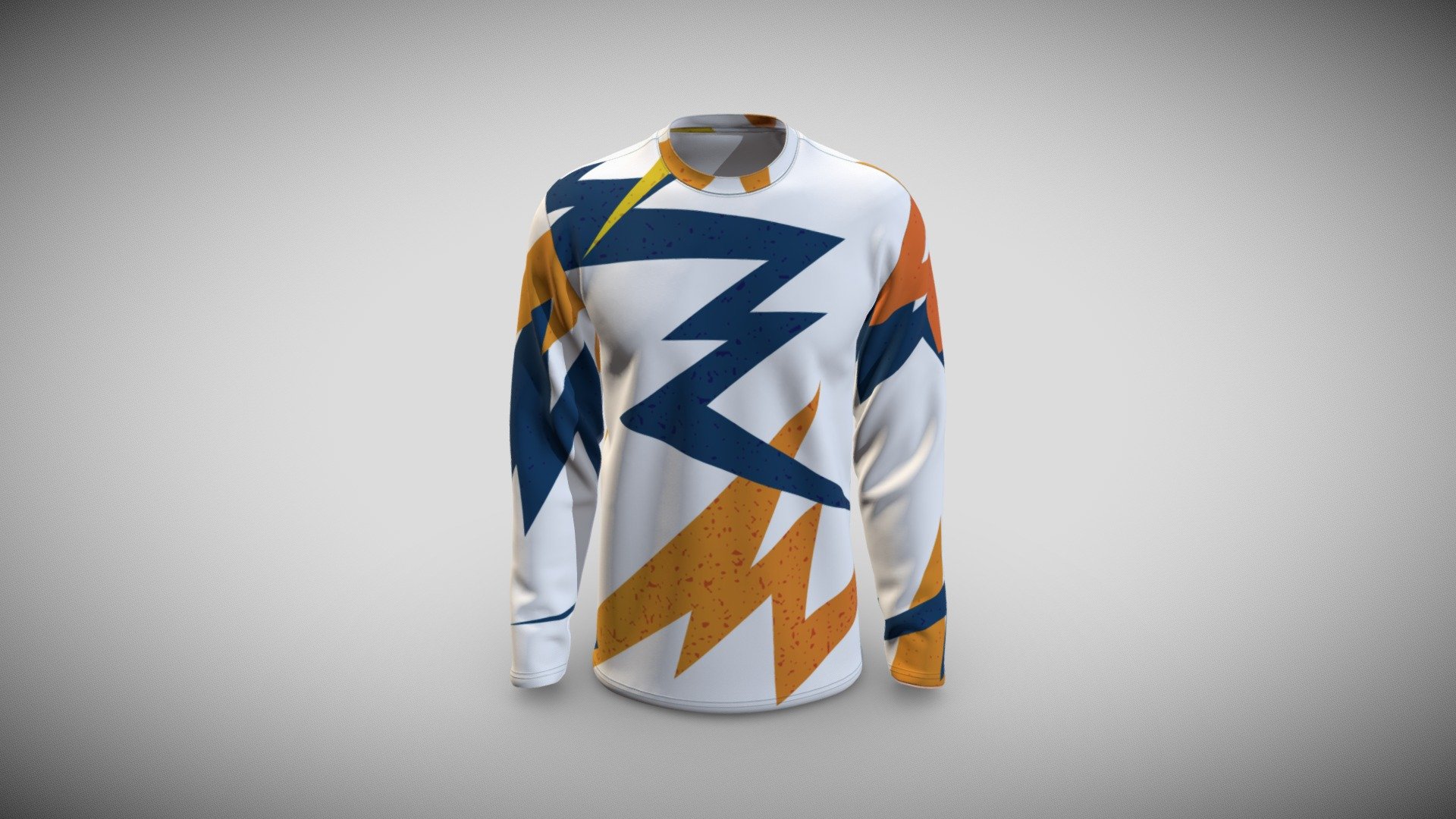 Printed Long Sleeve Tee - Buy Royalty Free 3D model by Wearable3D ...
