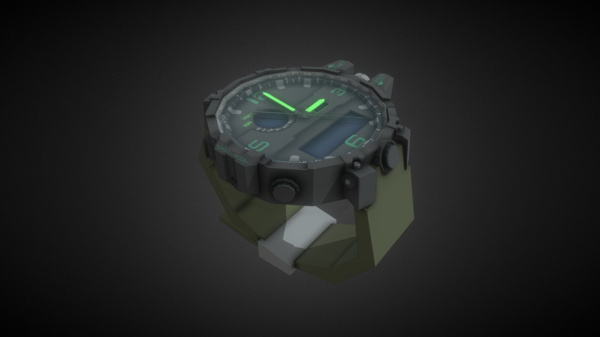 Low Poly Wrist watch - 3D model by MLGprogect [bc544d8] - Sketchfab