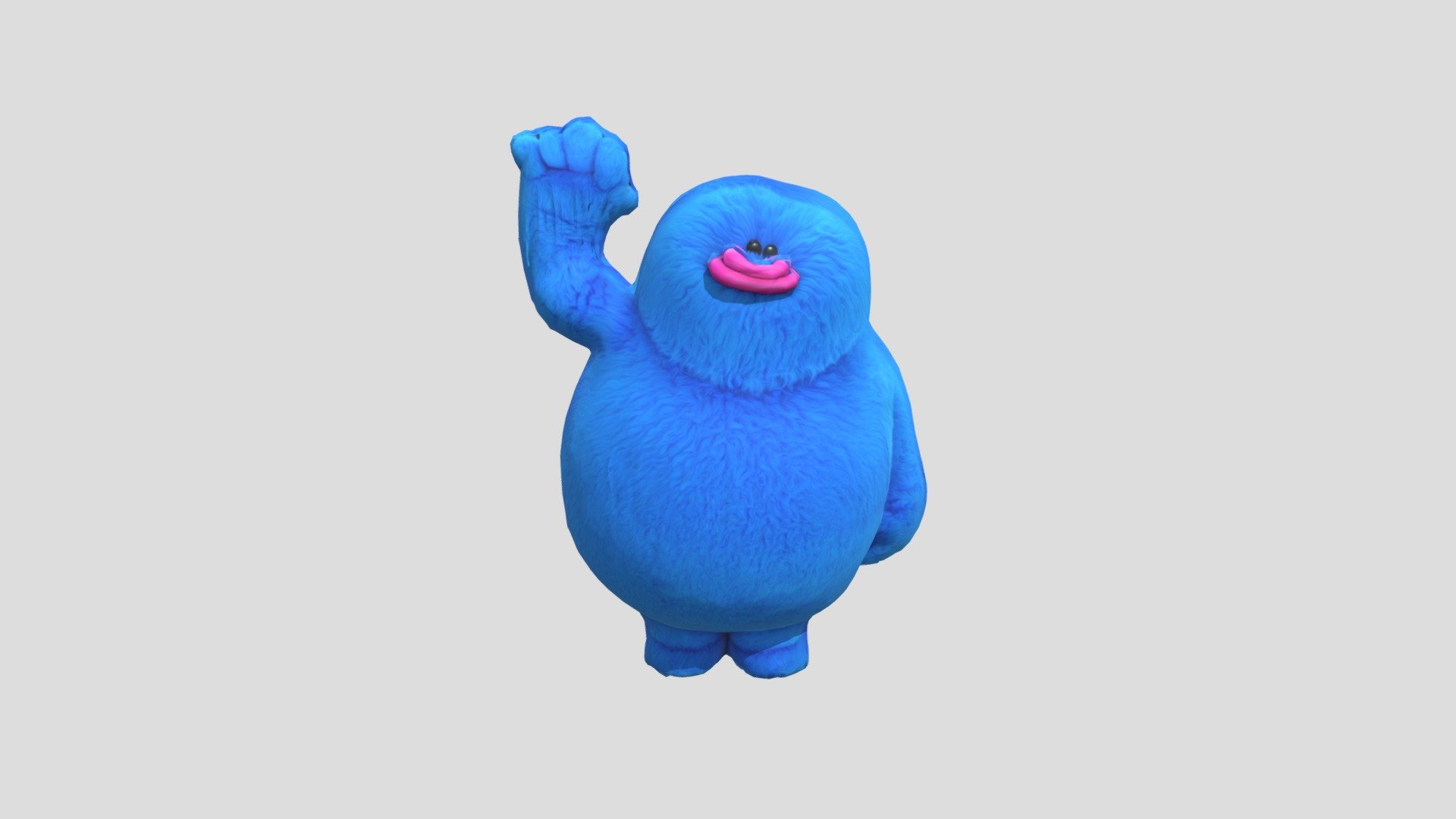 Blue Furry Friend - Download Free 3D model by talharing [bc58306 ...