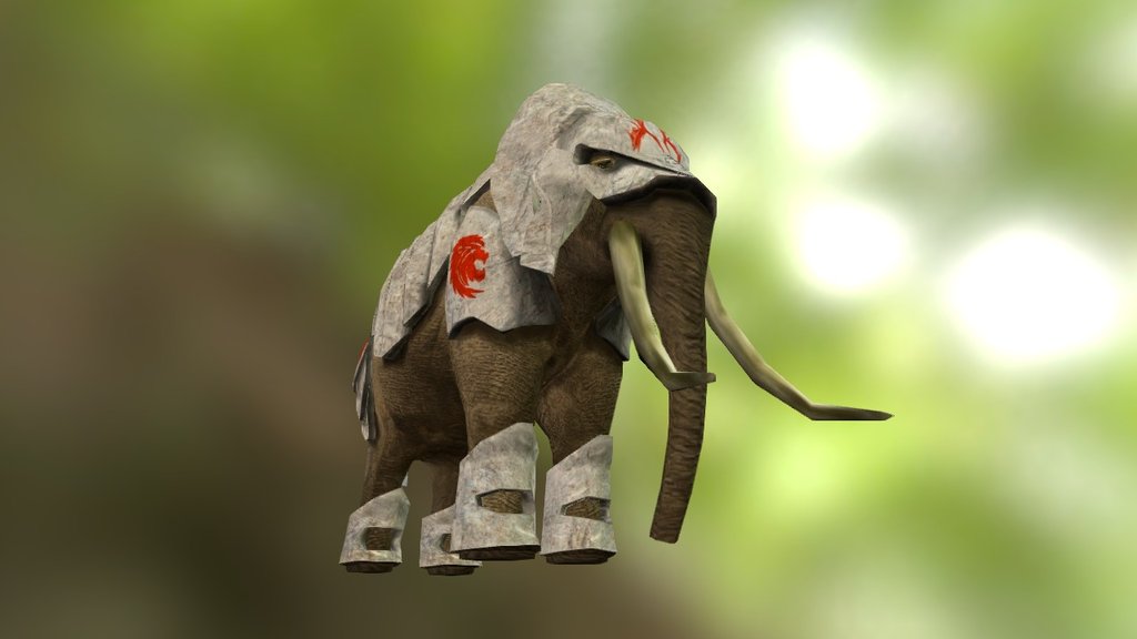 Elephant Walk for Virtools game - 3D model by LEROY Olivier (@barlstreg ...