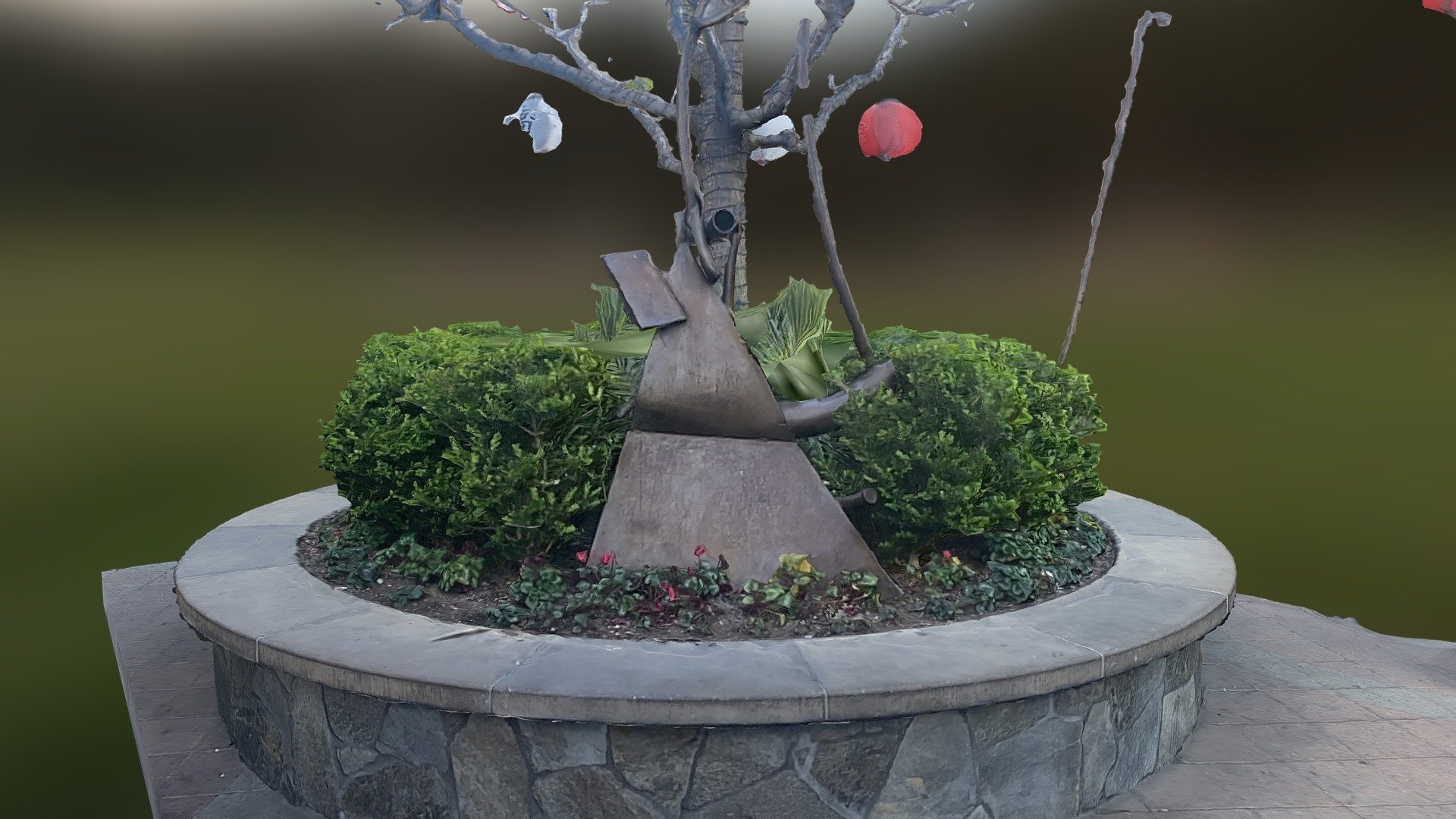 Little Tokyo Village tree planter RealityScan - Download Free 3D model ...