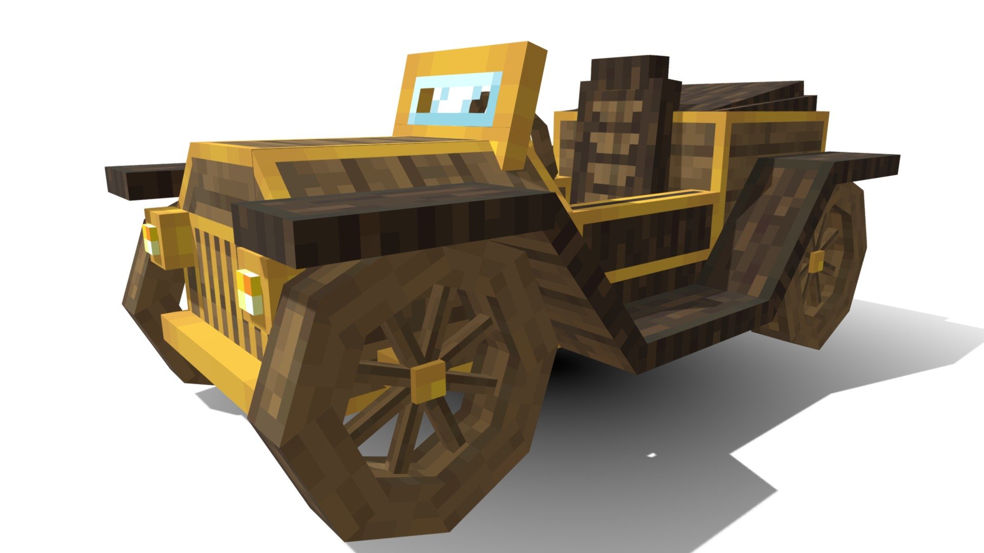 Minecraft Wood Kart - 3D model by Octovon (@OctovonMC) [bc5cdf6 ...